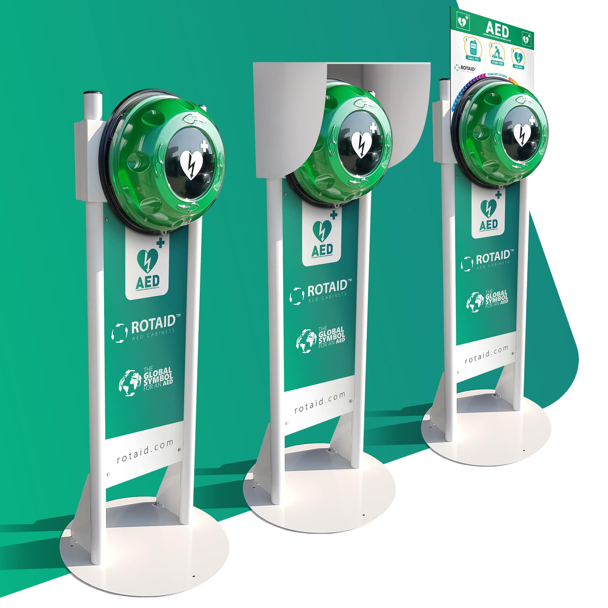 Rotaid introduceert een totem om AED's in open omgevingen te plaatsen